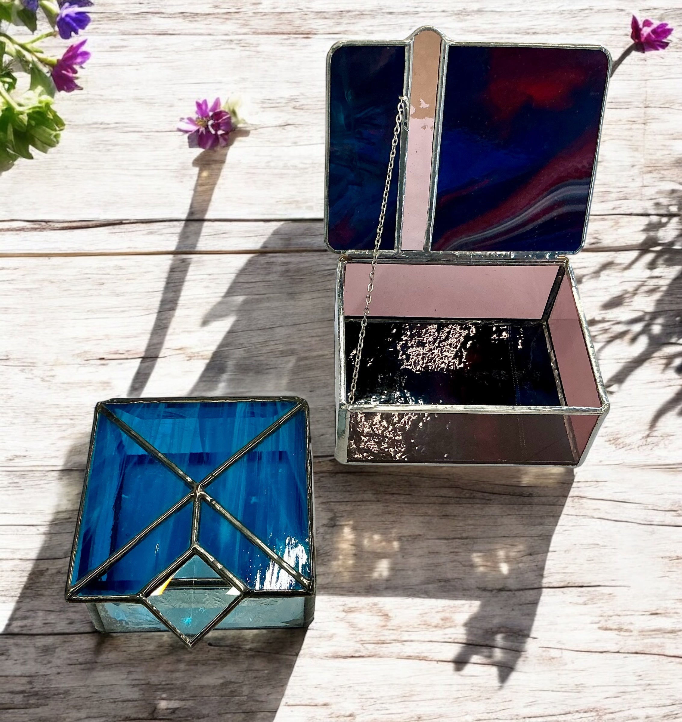 Stained Glass Boxes | Cracked Glass Design